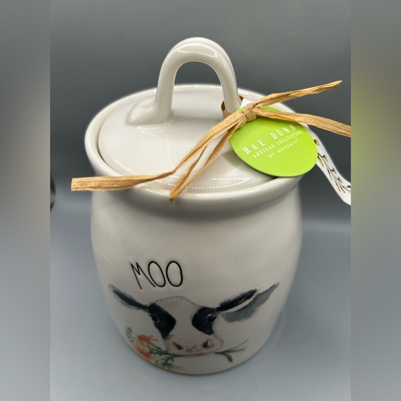 Rae Dunn | Kitchen | Rae Dunn Farmline Moo Cow With Flowers Canister ...